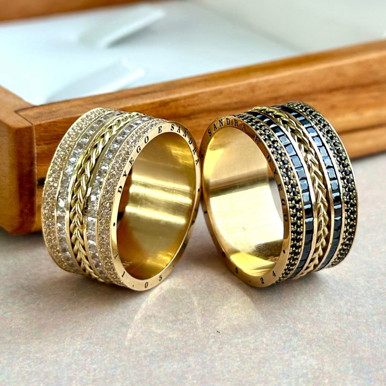 Alianças de casamento em Ouro - Modelo JK – Adamas Alianças